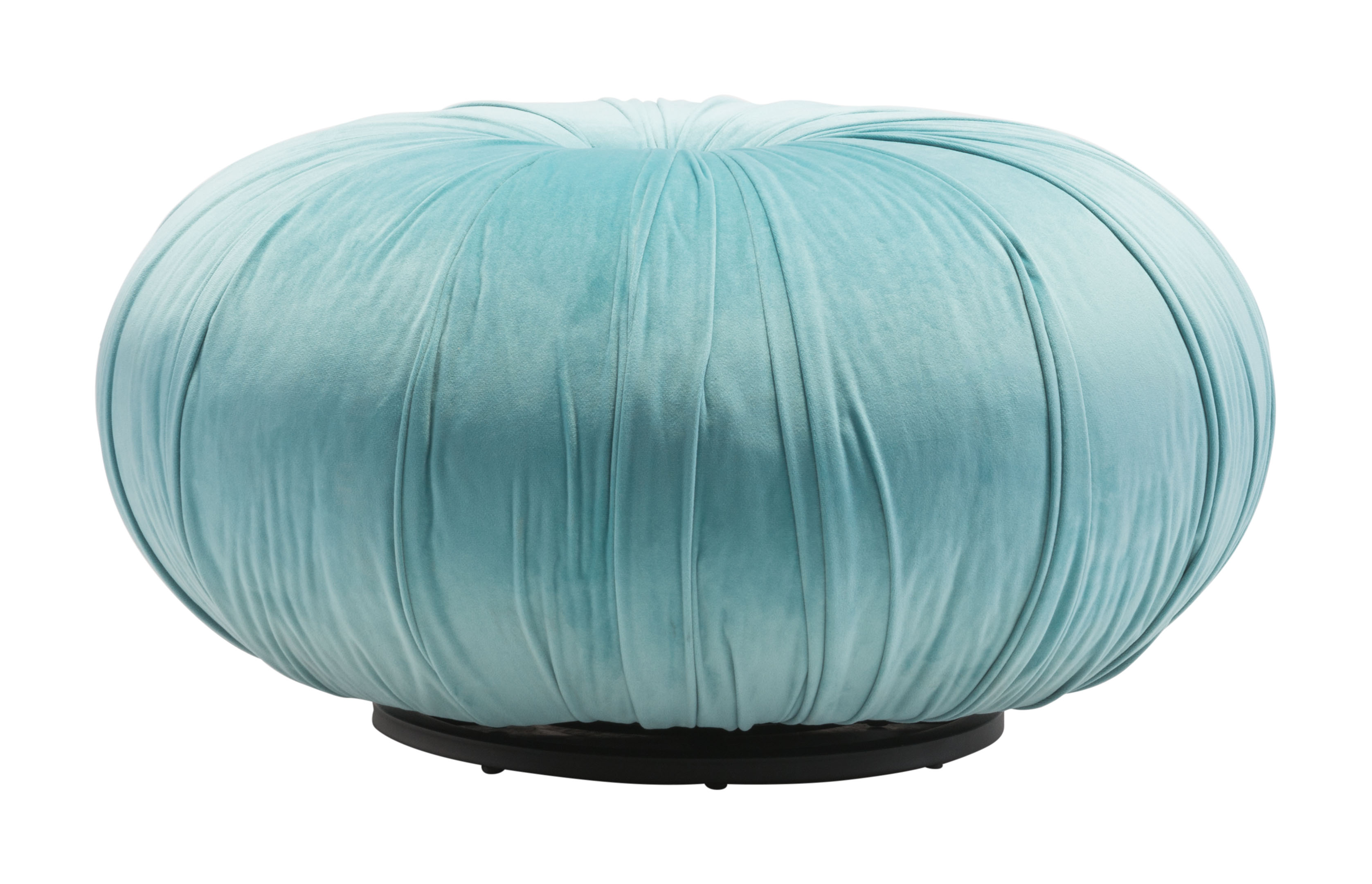 Bund Ottoman Light Blue Velvet by Zuo Modern