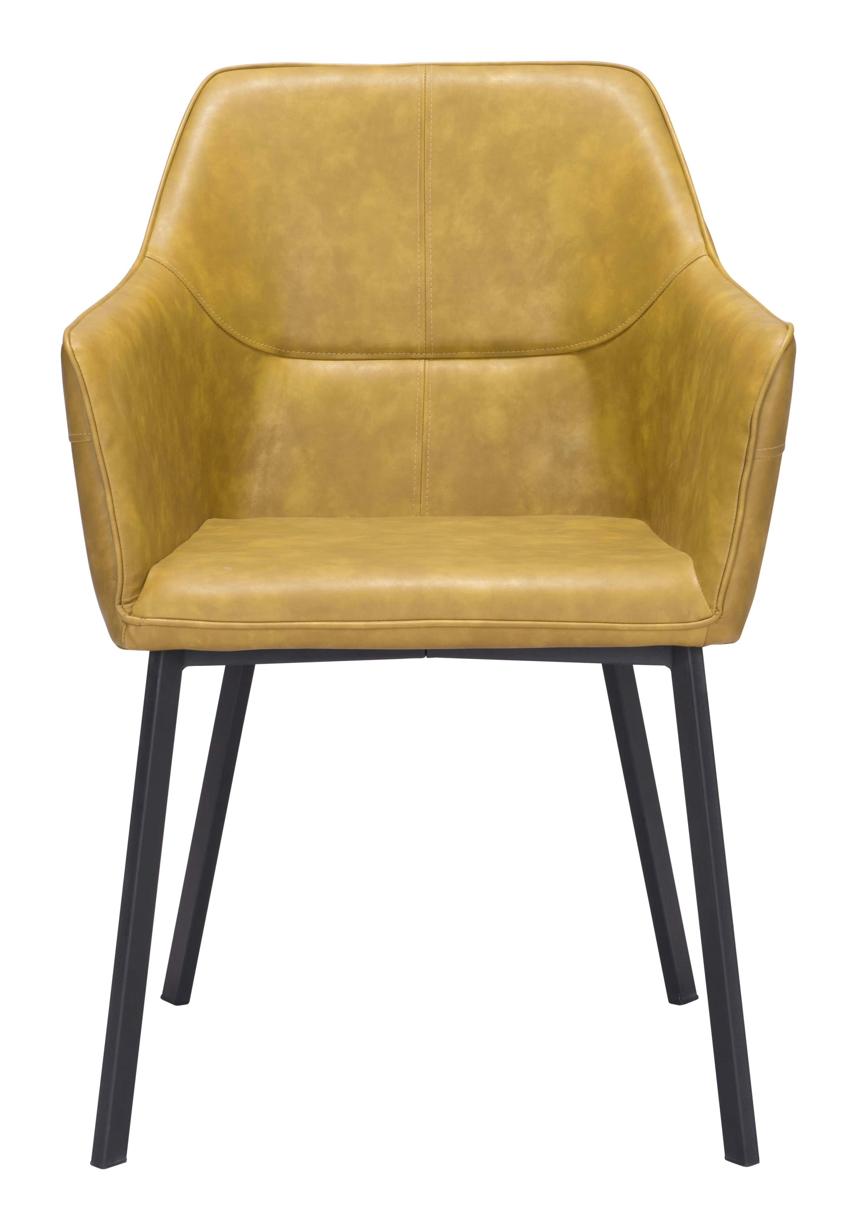 Loiret Dining Chair (Set of 2) Yellow at Futonland