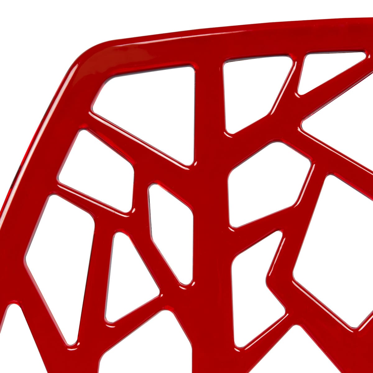 Cornelia Modern Transparent Red Dining Chair by LeisureMod