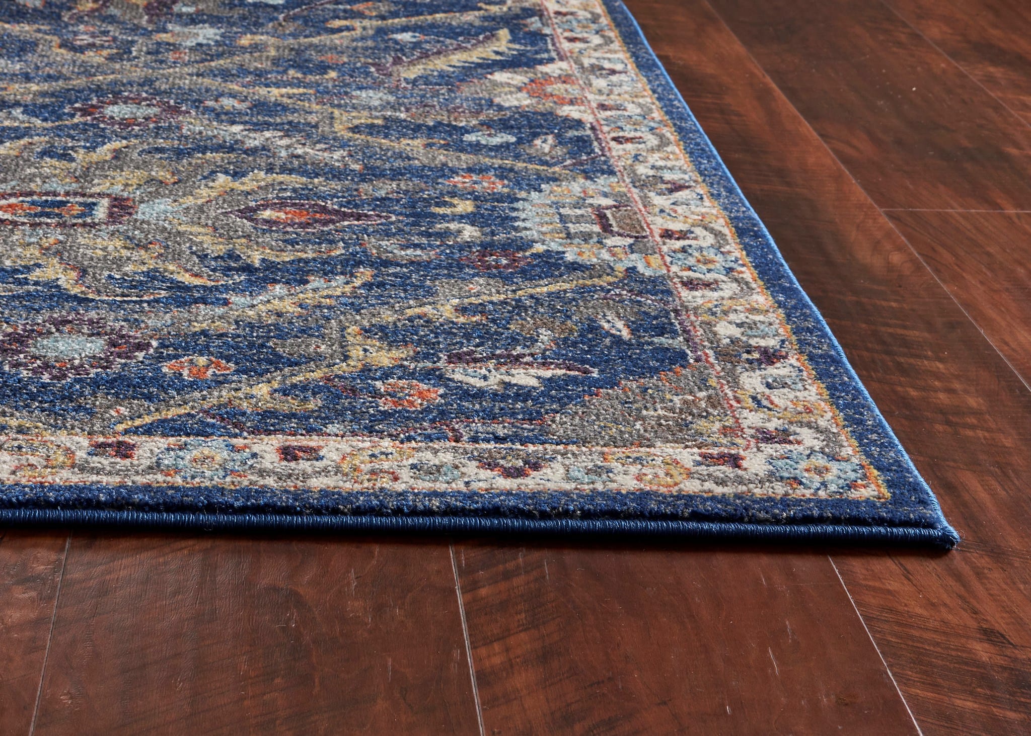 Corsica Royal Blue Courtyard Area Rug at Futonland