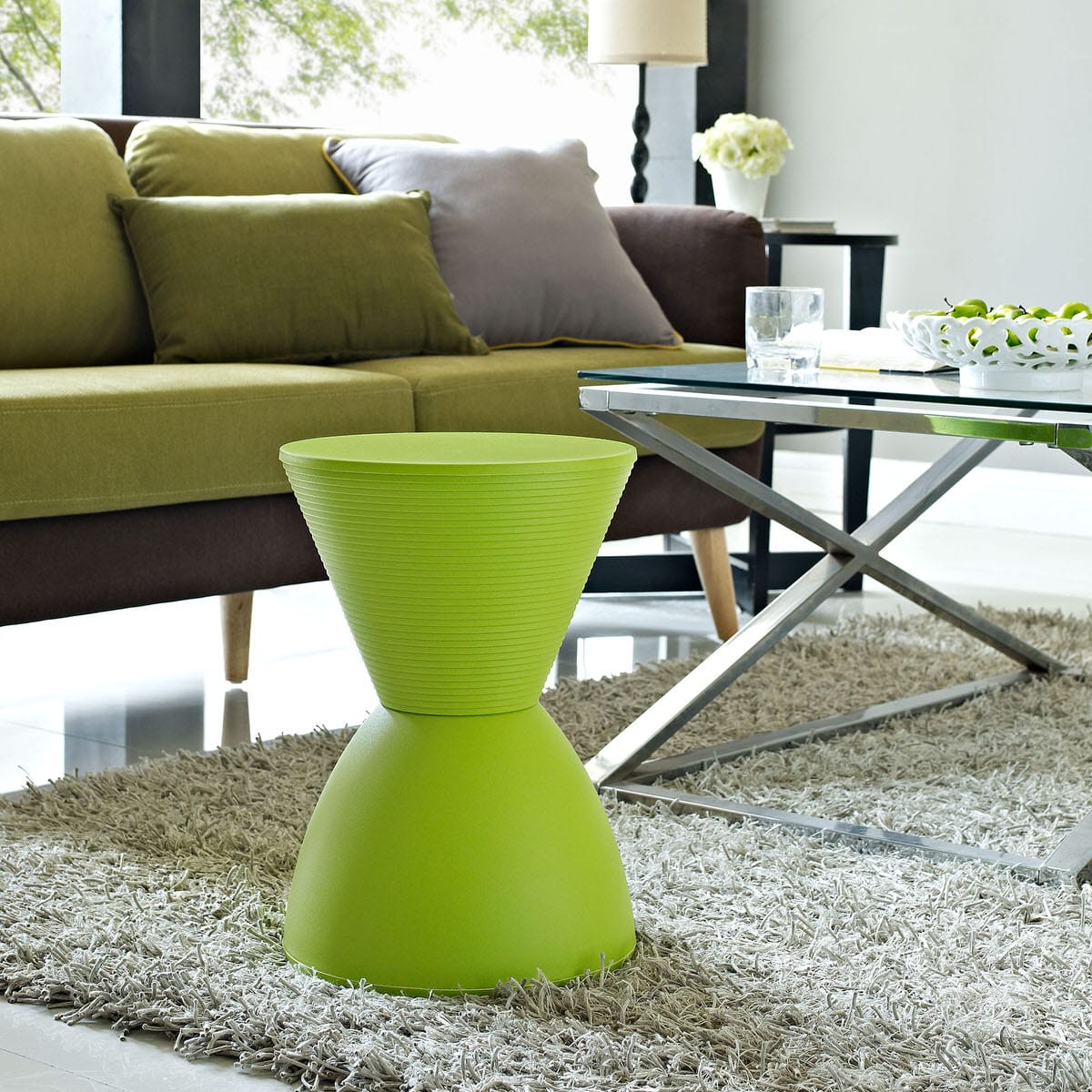 Haste Stool Green by Modern Living