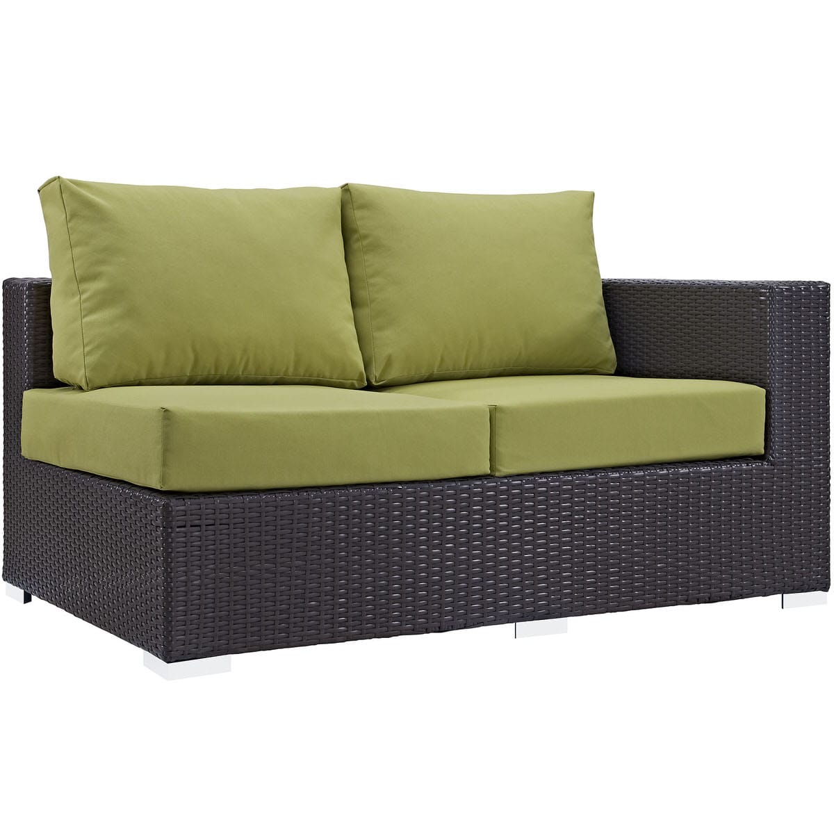 Convene 4 Piece Outdoor Patio Daybed Espresso Peridot by Modern Living