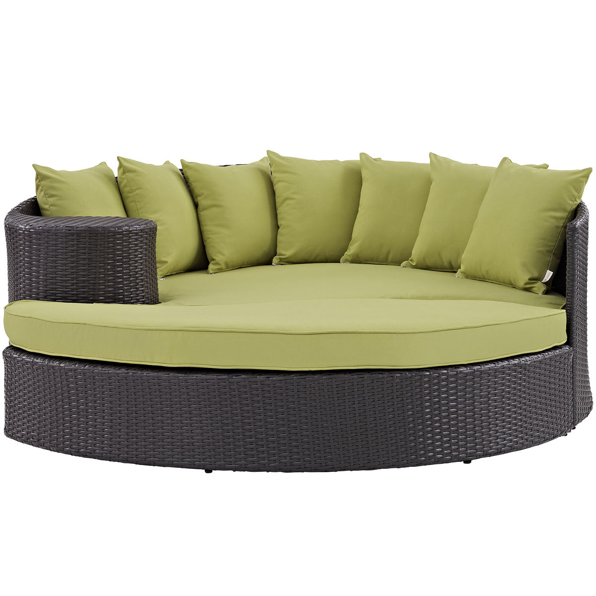 Convene Outdoor Patio Daybed Espresso Peridot by Modern Living