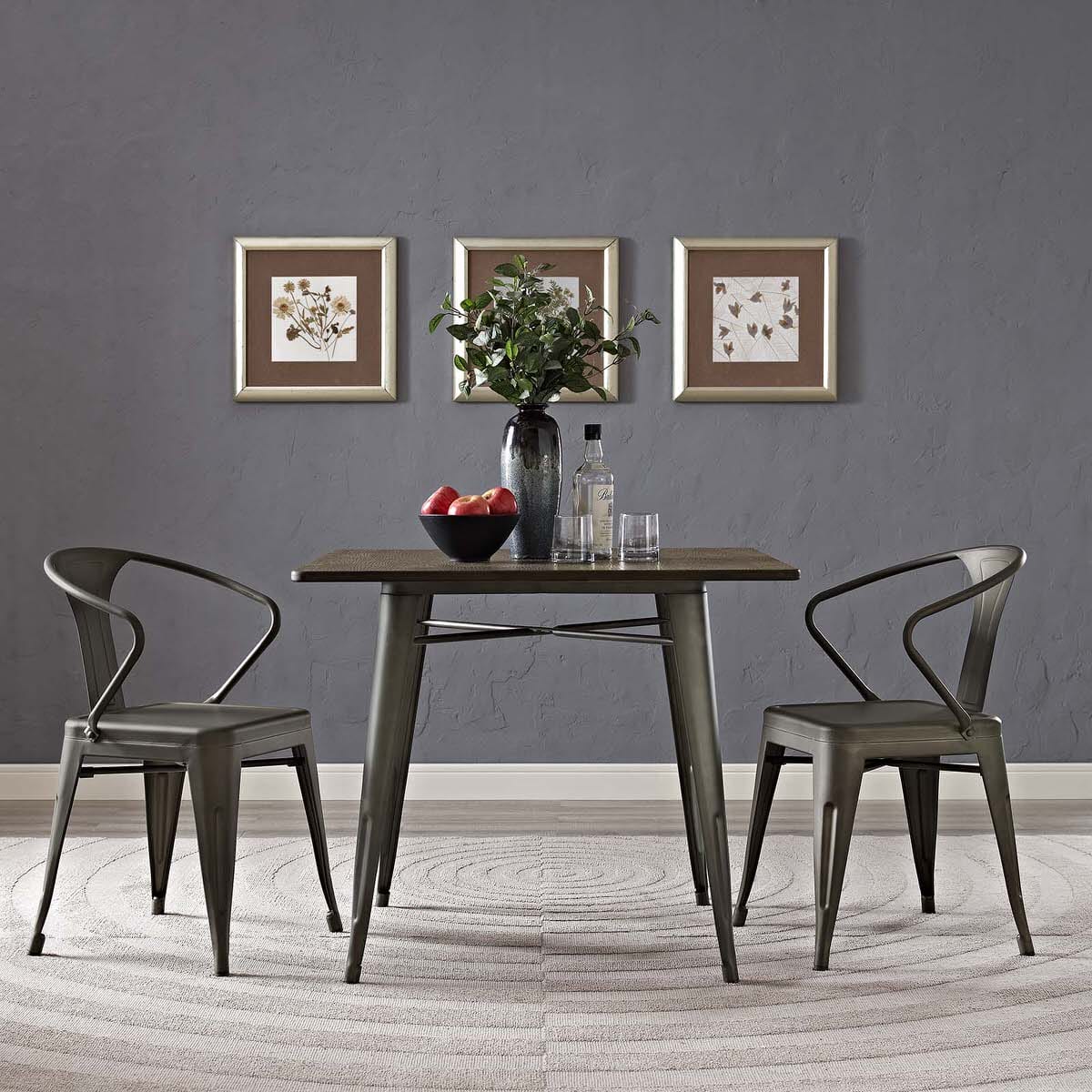 Promenade Set of 2 Dining Chair Brown by Modern Living