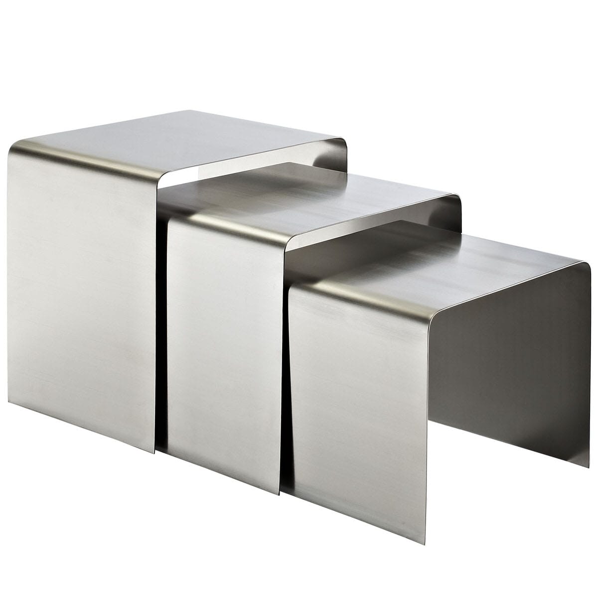 Rush Nesting Table Silver by Modern Living