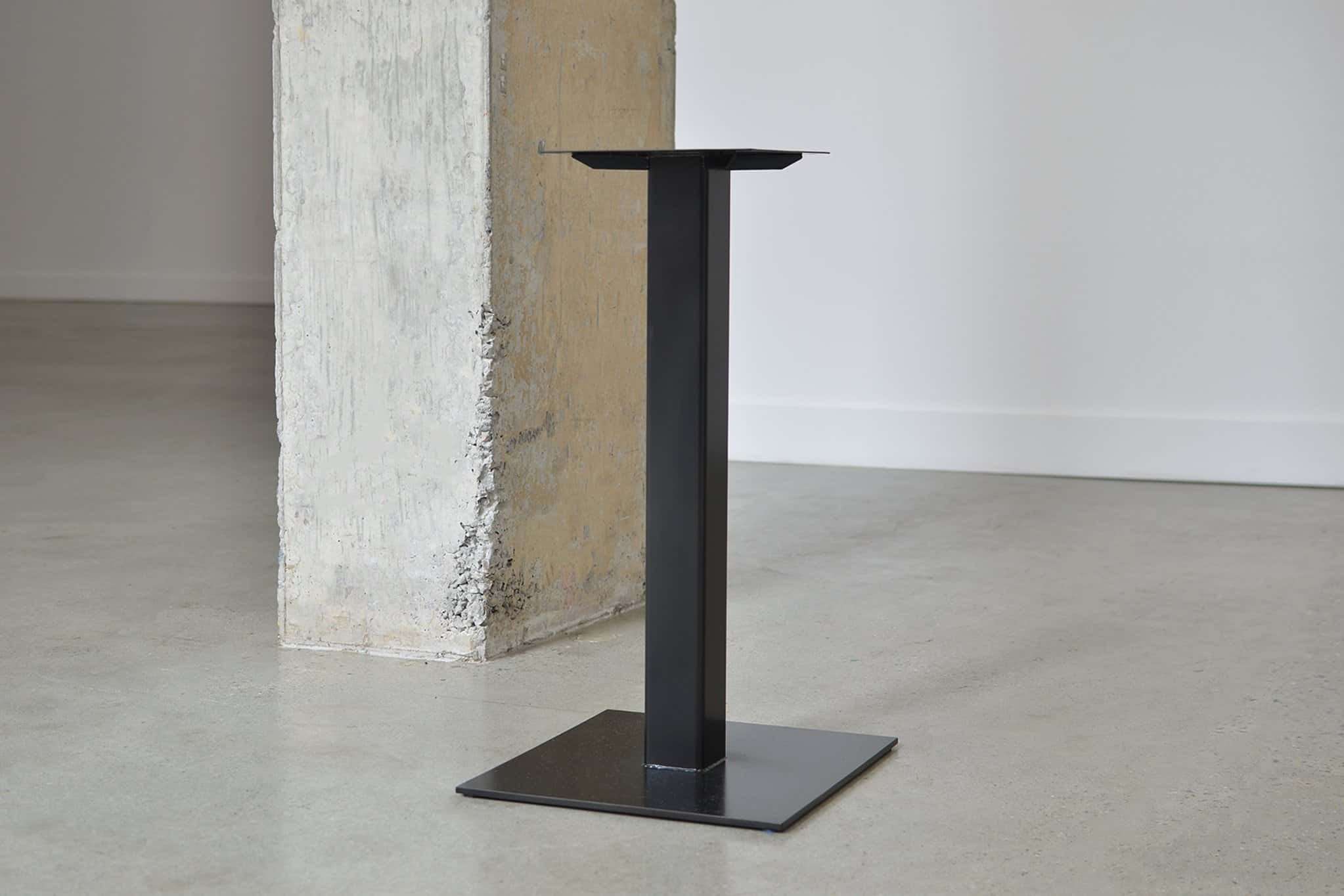 Column 39" Bar Table Base - Iron/Clear Powder Coat by From the Source
