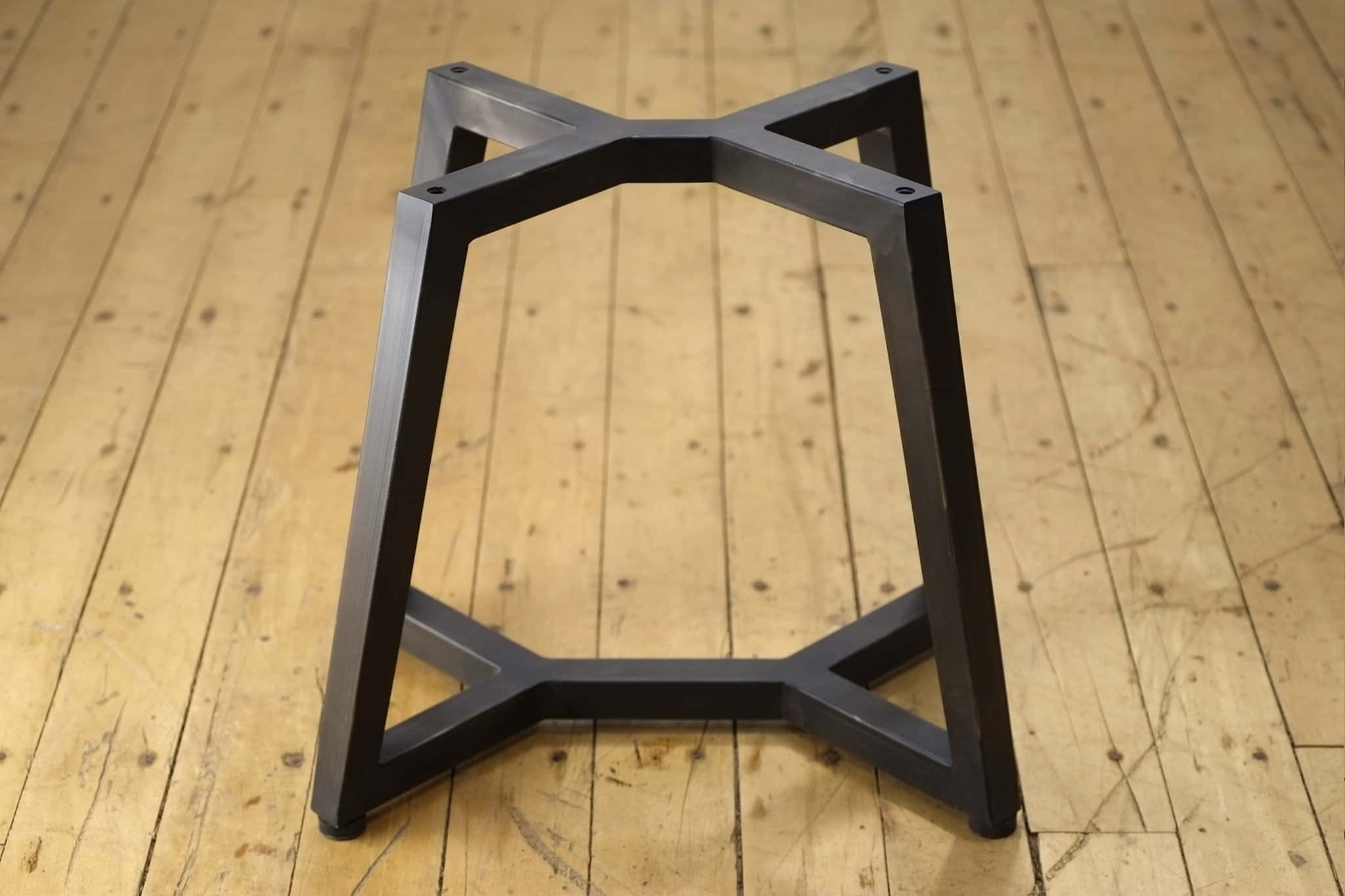 Cipher Side Table Base - Iron/Clear Powder Coat at Futonland