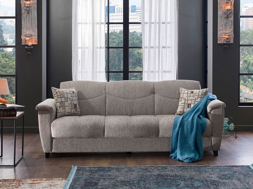 Aspen Aristo Light Brown Sofa Bed by Bellona Floor Sample