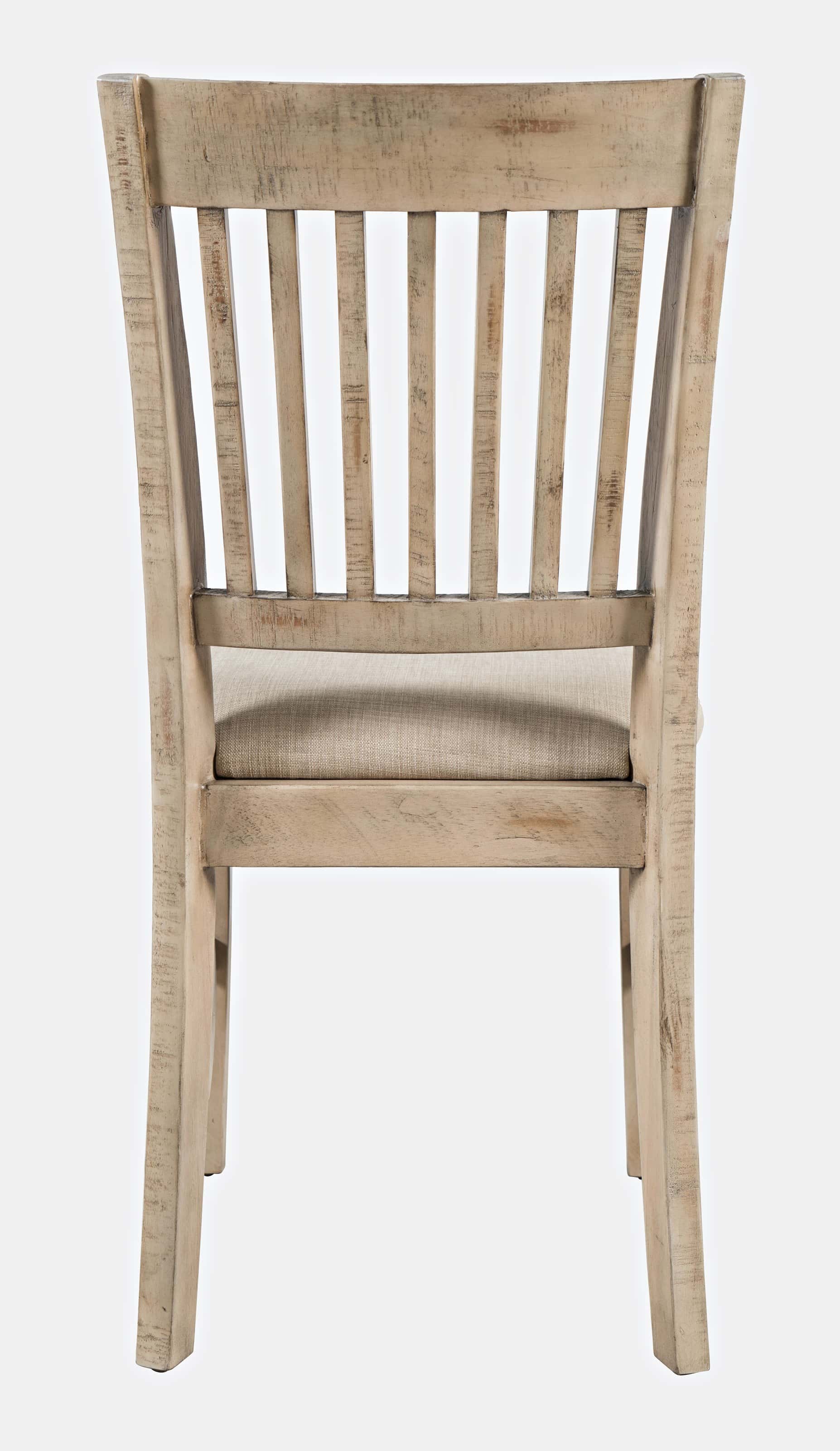 Rustic Shores Weathered Grey Desk Chair w/Upholstery Seat at Futonland