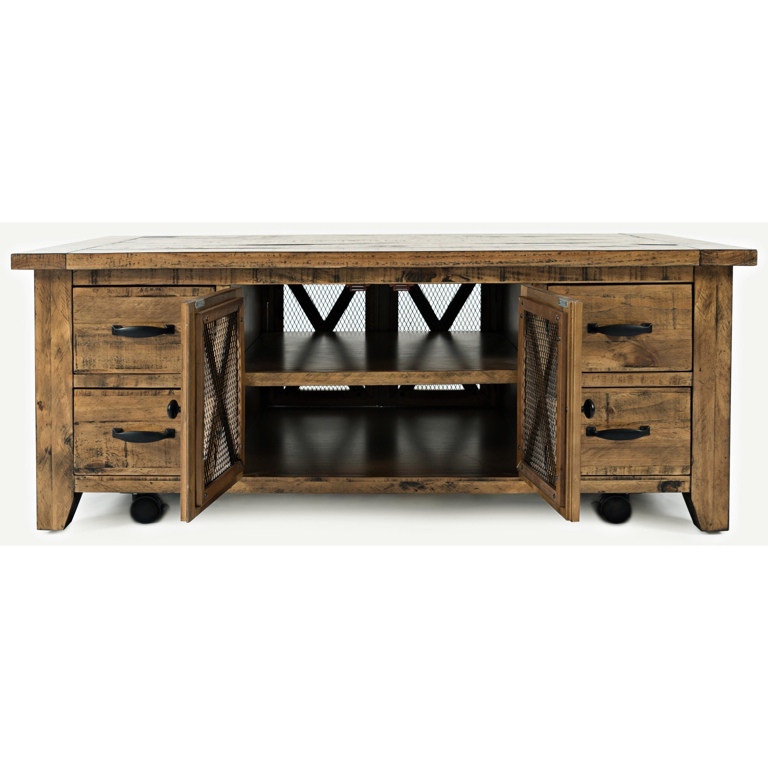 Telluride Brown Wood Cocktail Table by Jofran Furniture