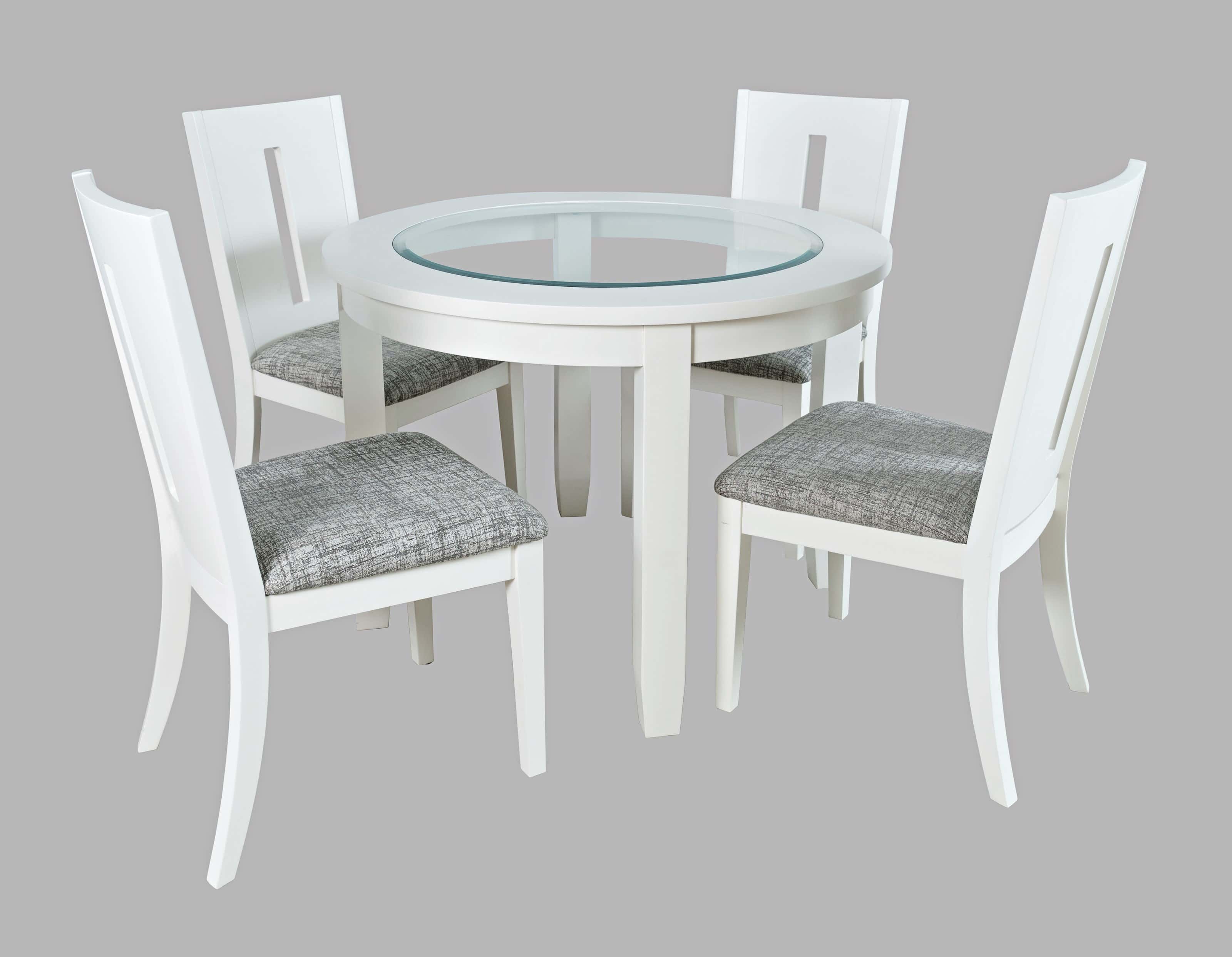Urban Icon 42 Inch Round White Dining Table at Futonland