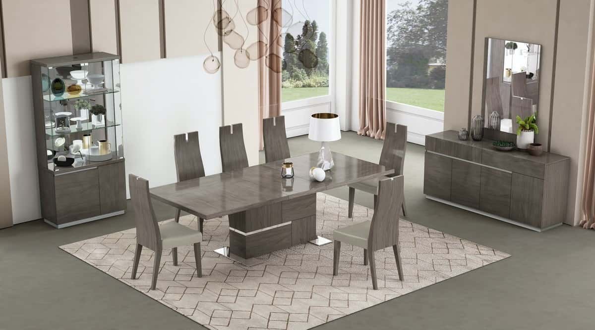 Copenhagen Modern Gray Dining Vitrine at Futonland