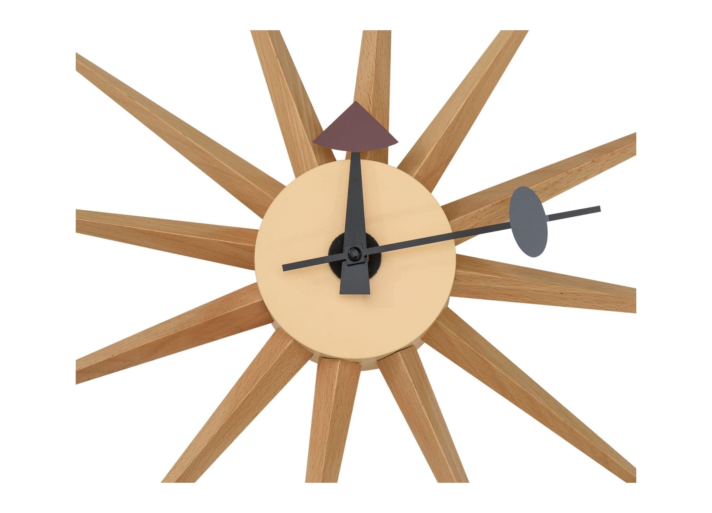 Maxi Modern Design Metal Natural wood Star Silent Non-Ticking Wall ...