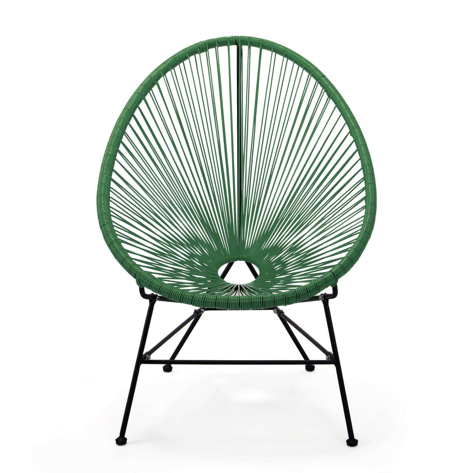 Montara Dark Green Modern 3 Piece Outdoor Acapulco Lounge Patio Set w ...