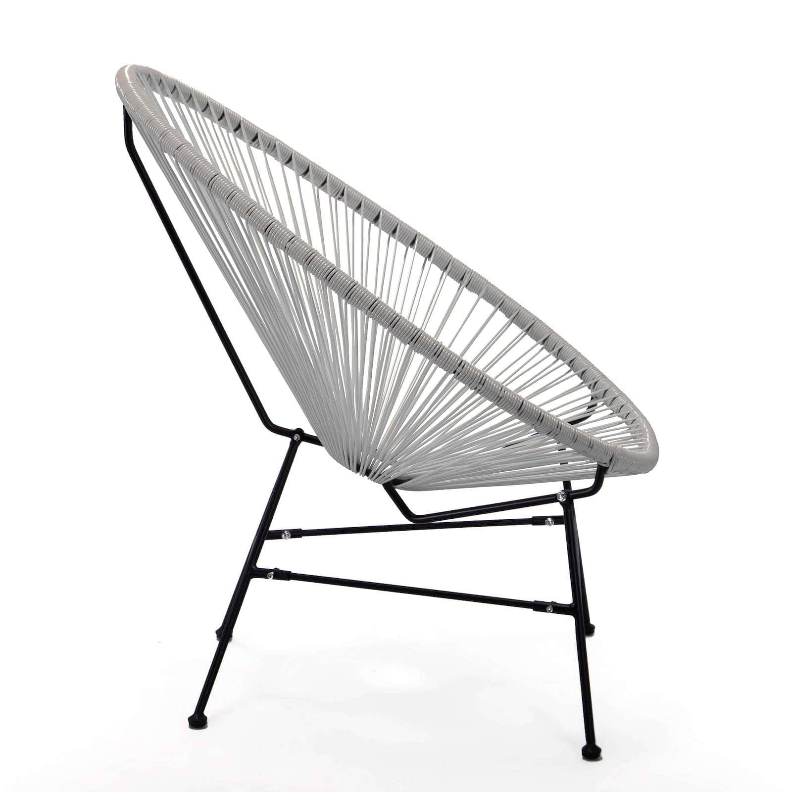 Montara Grey Modern 3 Piece Outdoor Acapulco Lounge Patio Set w/Glass ...