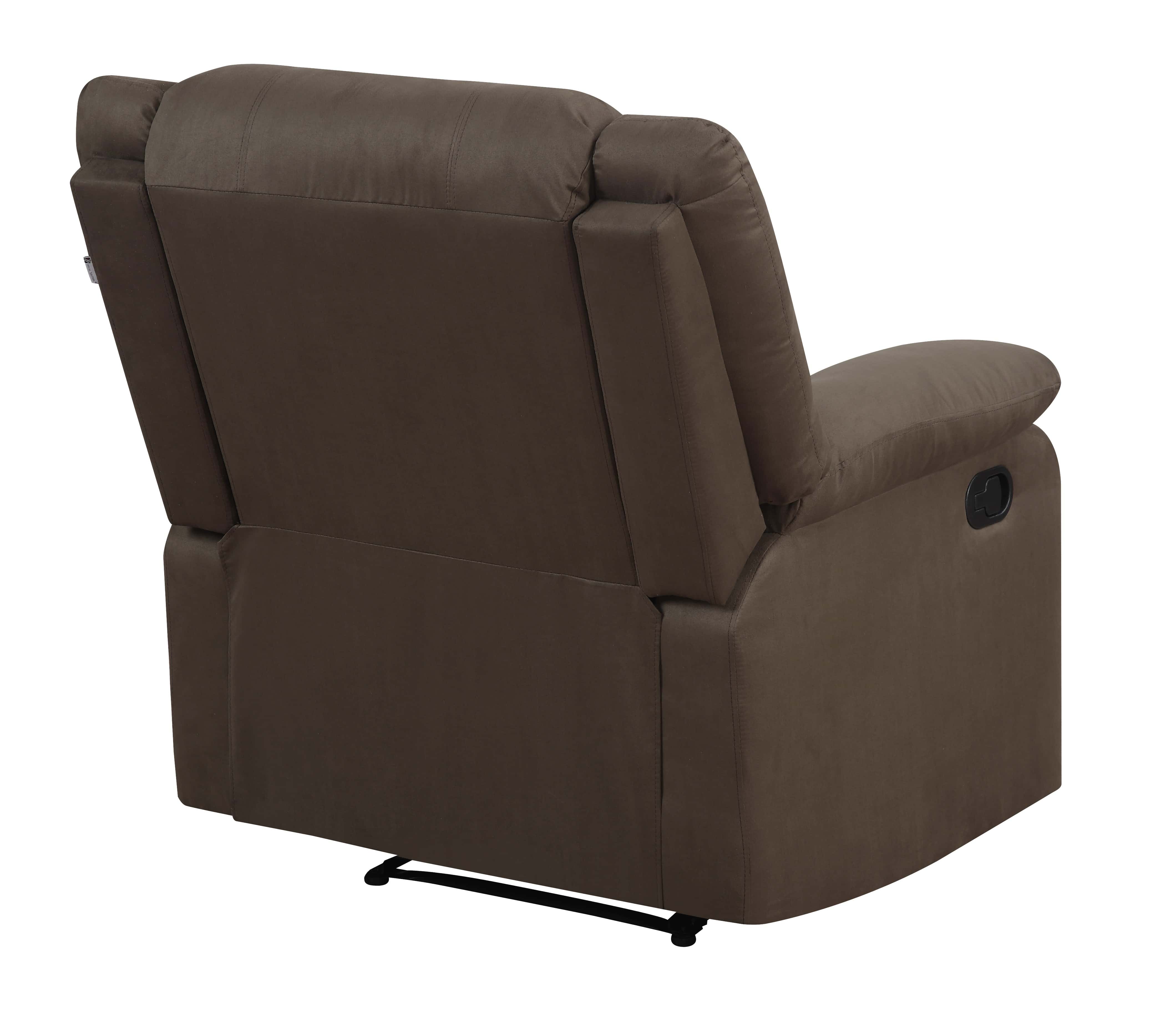 Serta® Parker Chocolate Microfiber Recliner Chair at Futonland