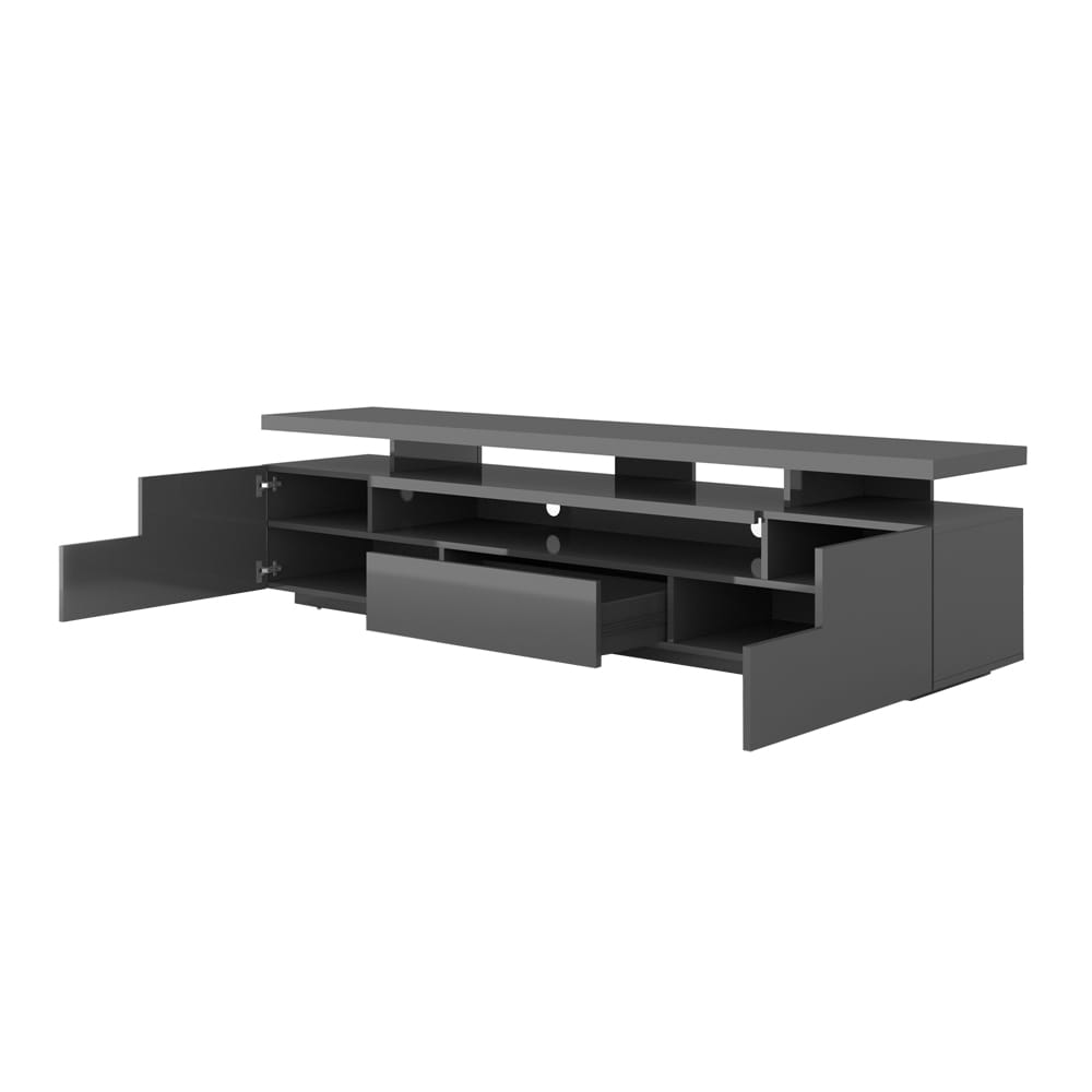 Eva Dark Gray Modern 77" TV Stand at Futonland