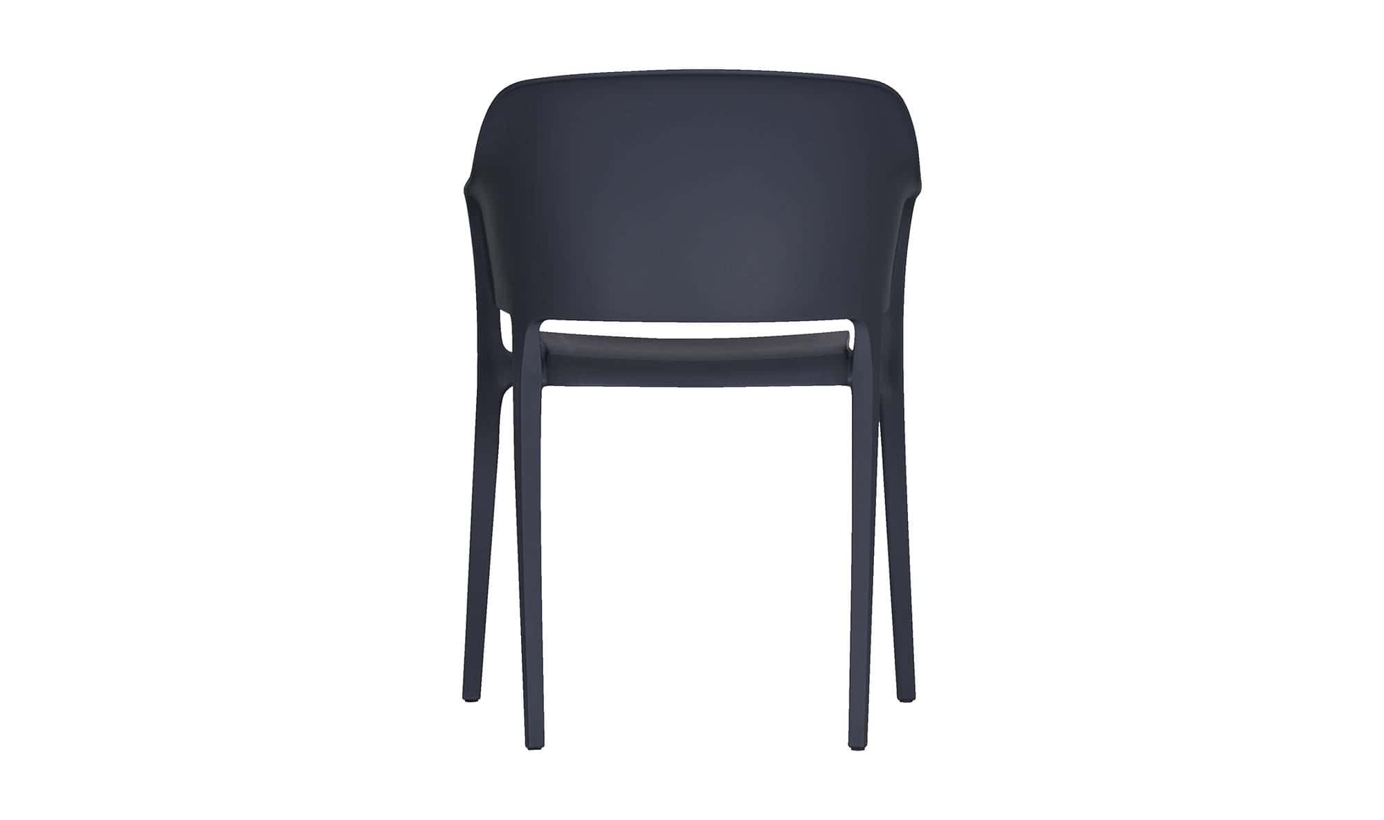 Faro Charcoal Grey Outdoor Dining Chair (Set of 2) at Futonland