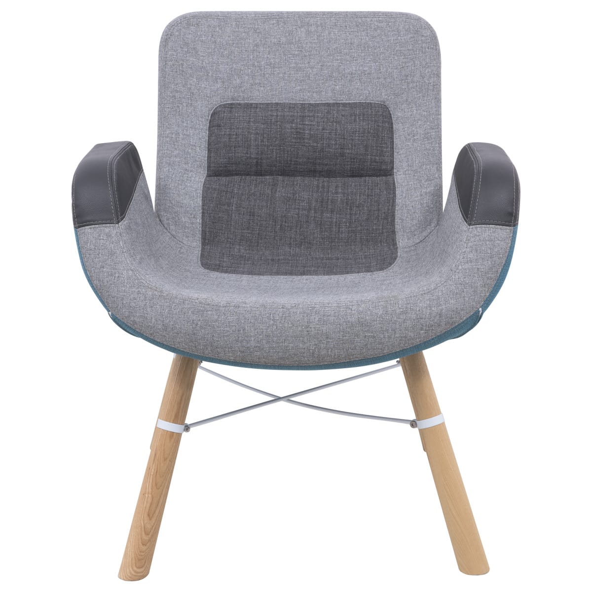 Milwood Multi Color Block Accent Chair w/ Dowel Legs by LeisureMod