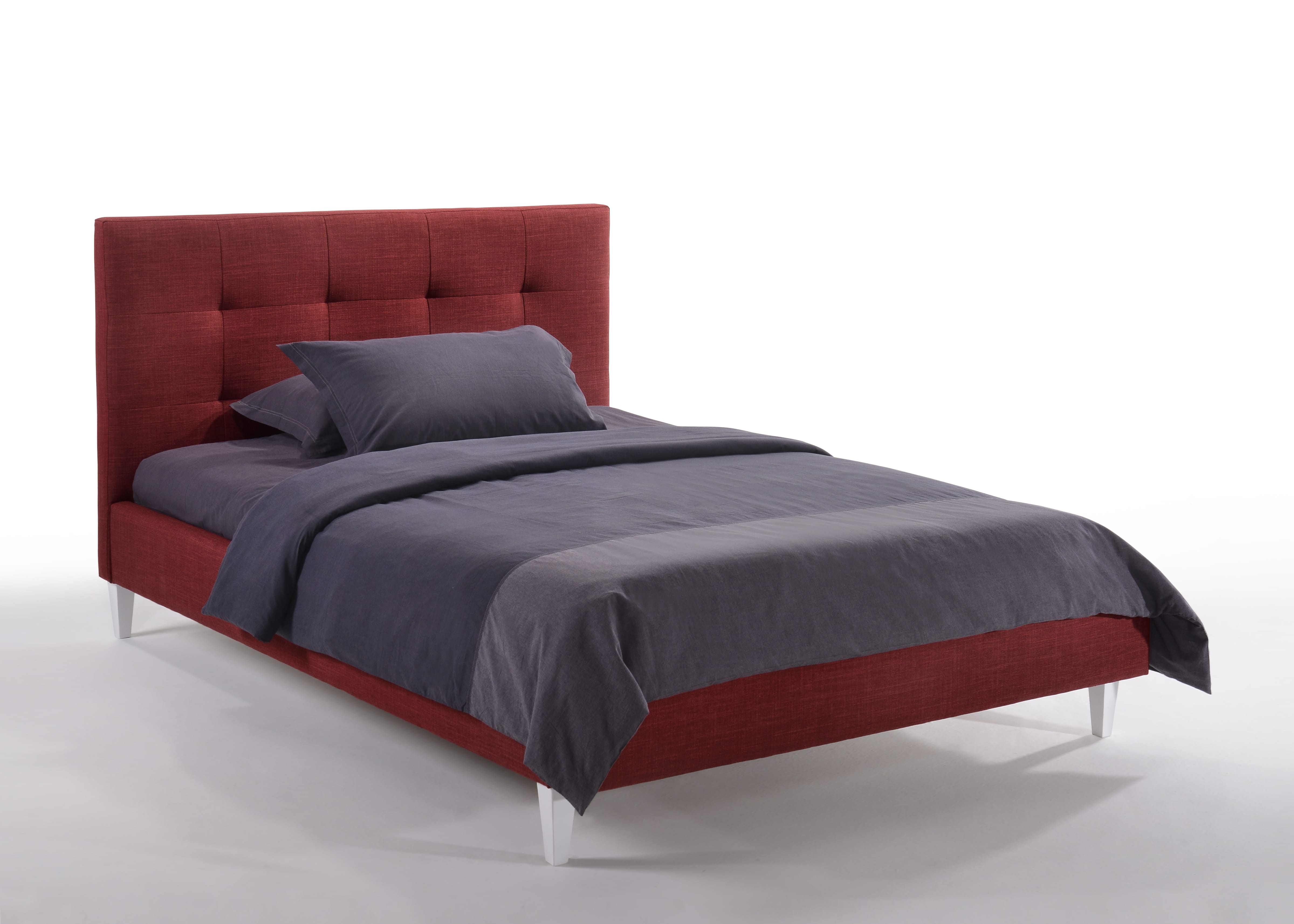 Sage Platform Bed Red w/Storage Drawer at Futonland