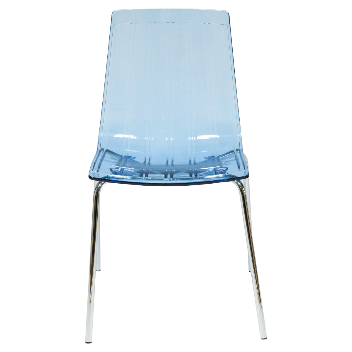 Ralph Transparent Blue Dining Chair (Set of 4) by LeisureMod