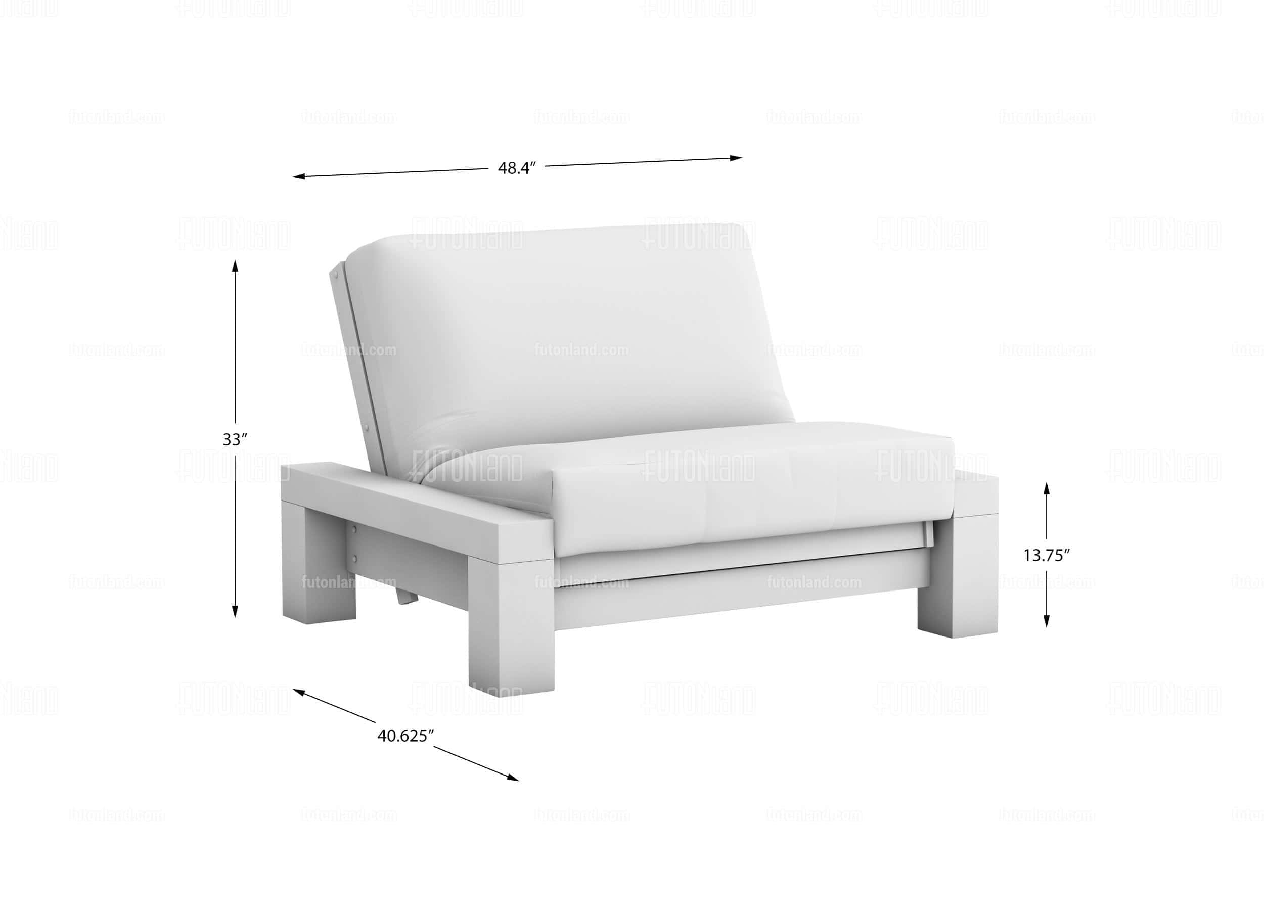 Futon Set - Twin Chair Size - Rockwell Black Walnut Wall Hugger Frame ...