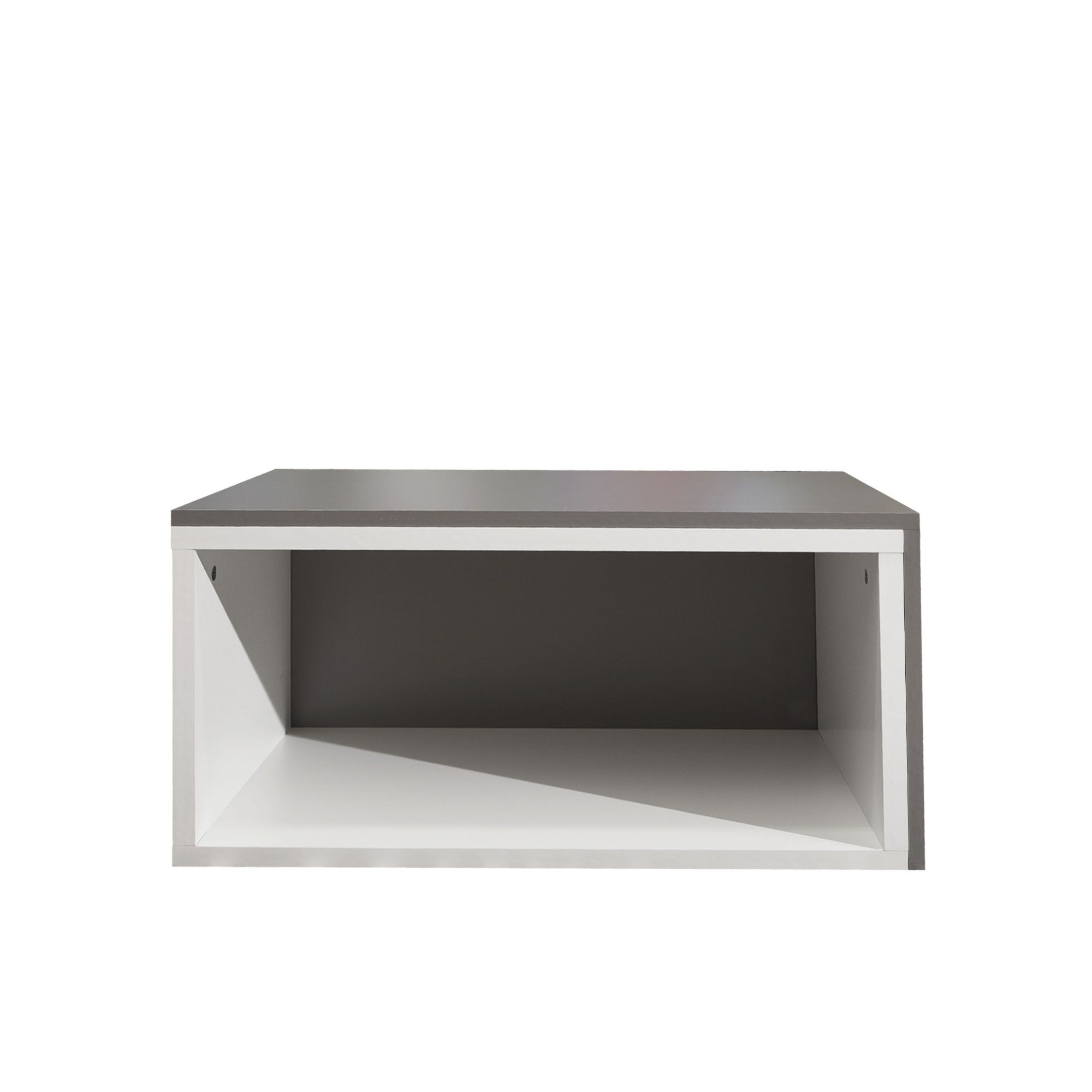 Box Coffee Table Taupe/White by Temahome