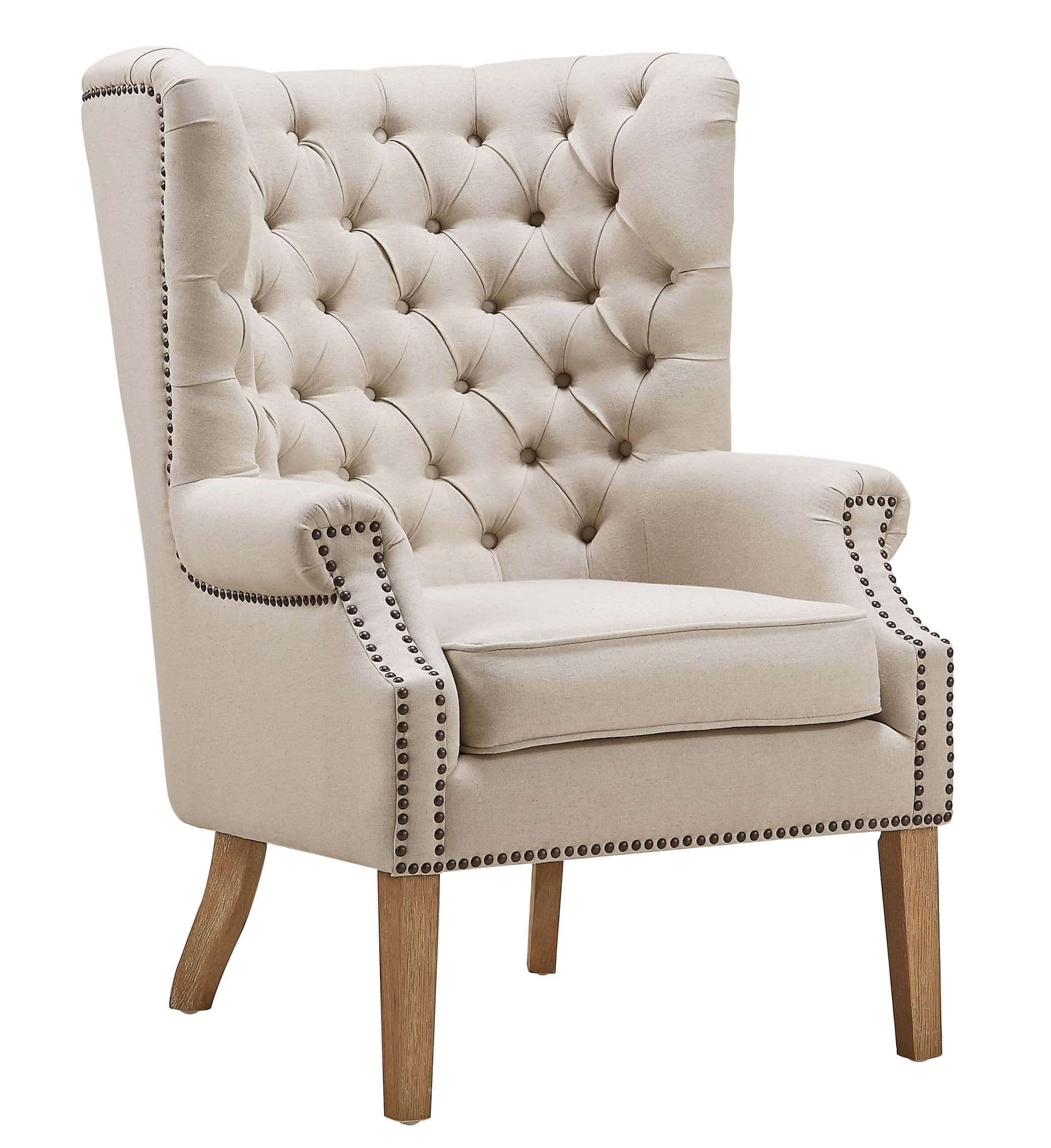Abe Beige Linen Chair at Futonland
