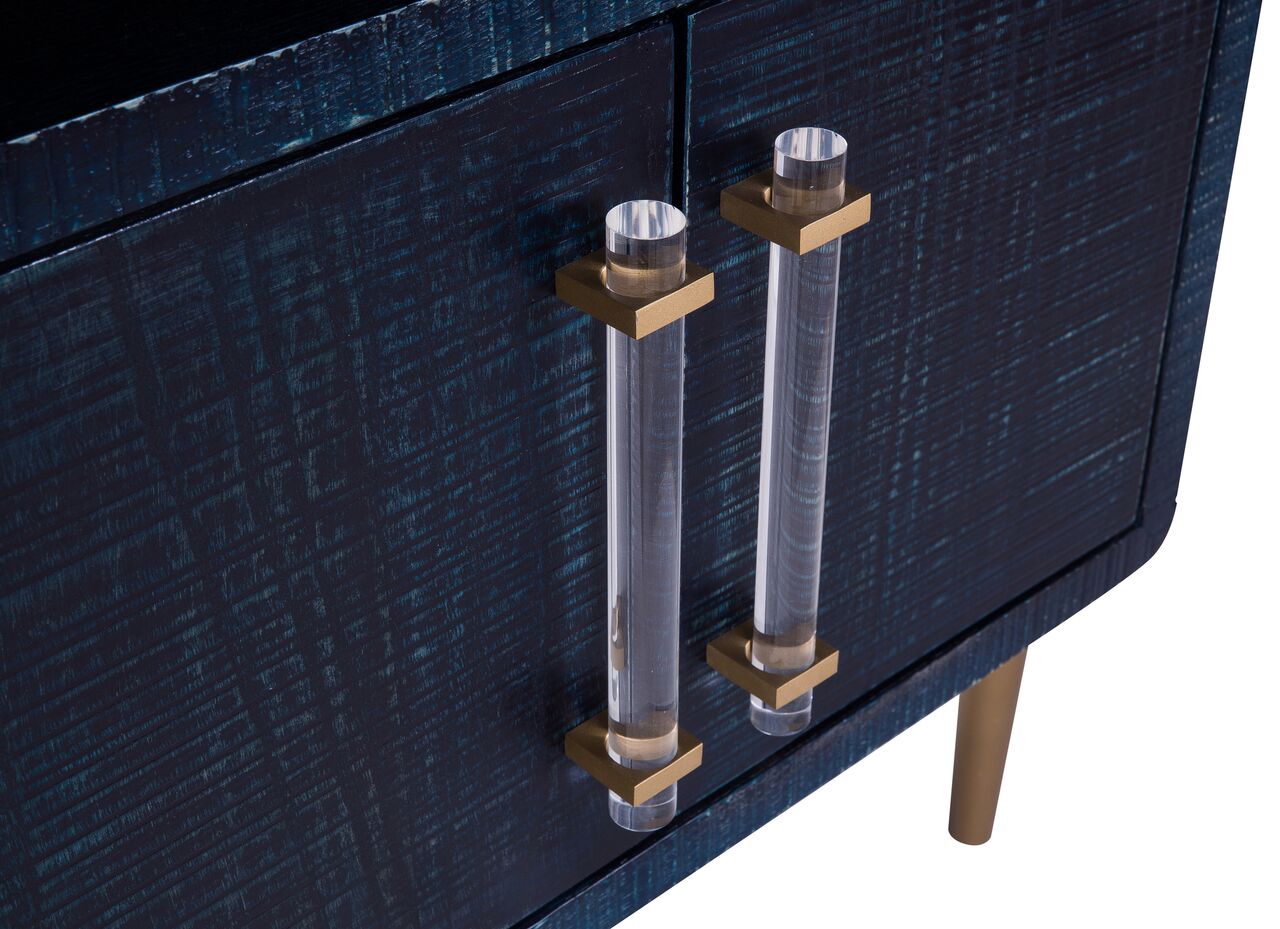 Marco Lacquer Indigo Side Table at Futonland