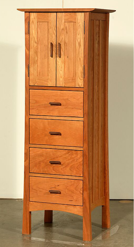 Prairie 4-Drawer Tall Chest w/Storage at Futonland