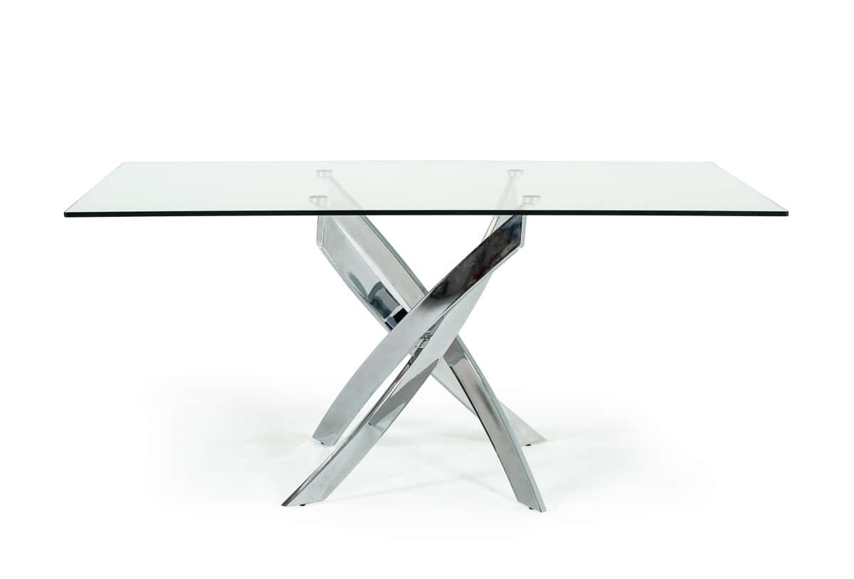 Modrest Pyrite Modern Rectangular Glass Dining Table by VIG Furniture