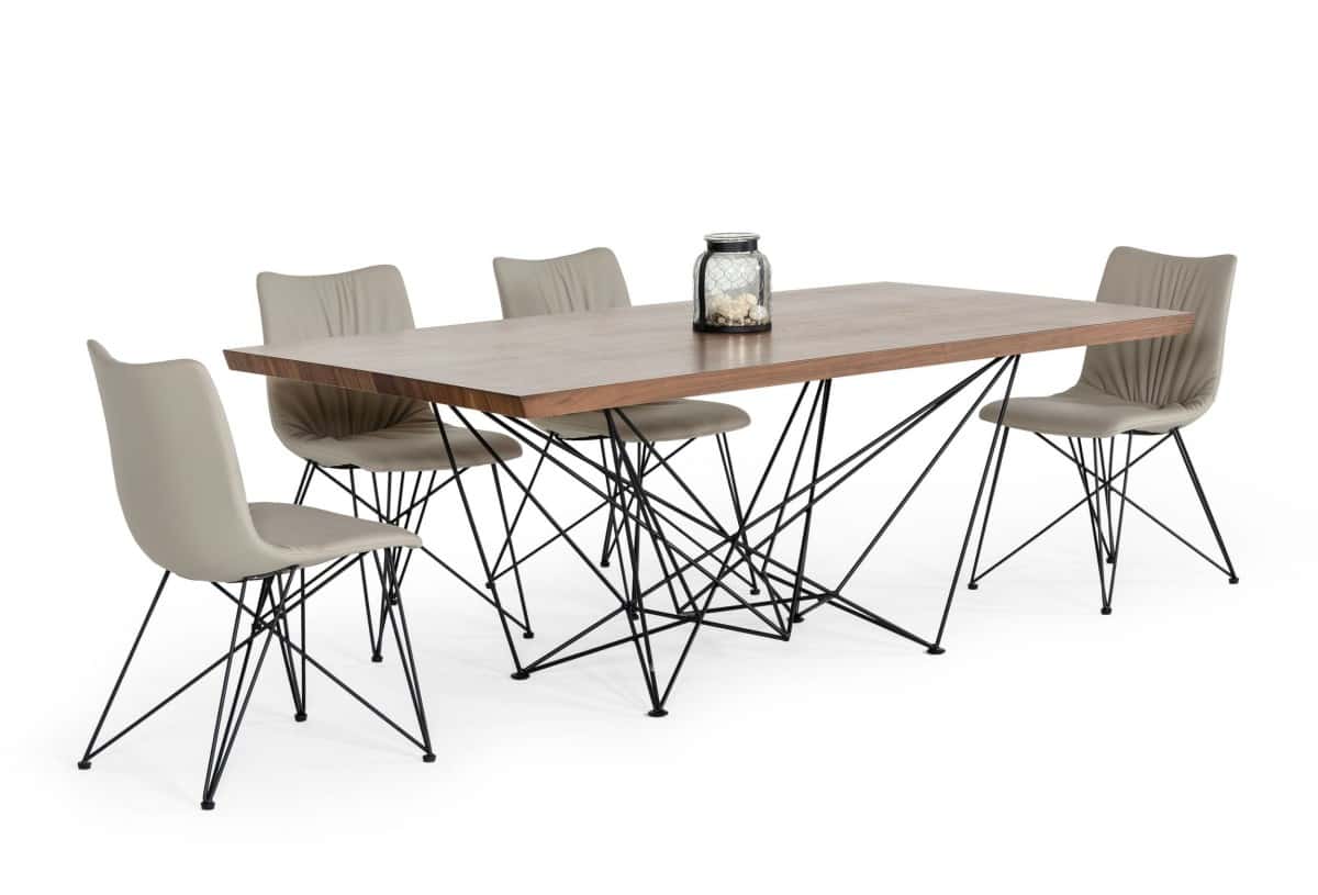 Modrest Naomi Modern Walnut Dining Table at Futonland
