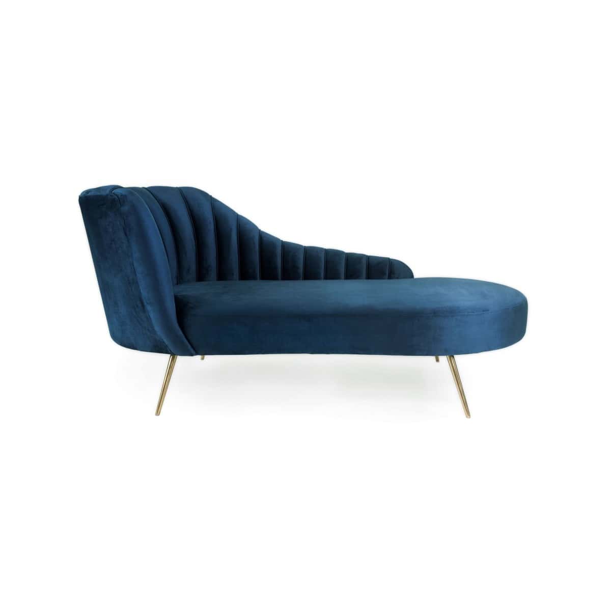Modrest Florez Modern Blue Velvet Chaise by VIG Furniture
