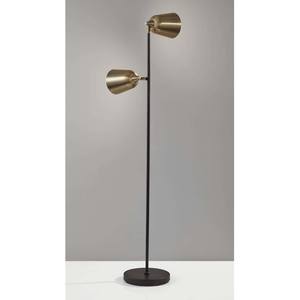 Stewart Round Shelf Floor Lamp (Natural) at Futonland