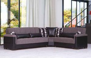 Molina Floket Gray Sectional Sofa Sleeper by Casamode