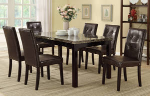 Lippa 60 Inch Rectangle Dining Table White at Futonland