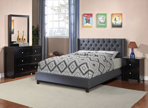F9215 Espresso Bed by Poundex