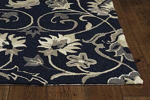 Merino Ivory/Blue Landscape Area Rug at Futonland