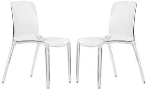Dynamic Modern Transparent Red Dining Chair by LeisureMod