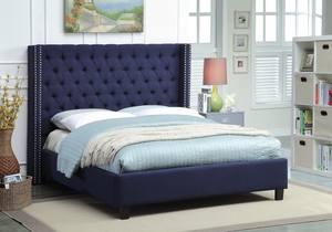 Briella Cream Velvet Bed in King at Futonland