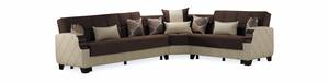 Molina Floket Gray Sectional Sofa Sleeper by Casamode