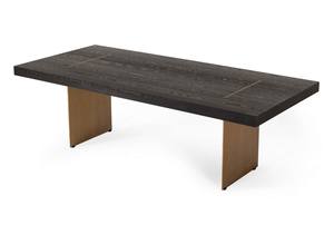 Dover Round Glass Top Dining Table w/Eiffel Base at Futonland