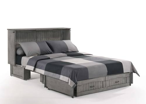 The Alpine Queen Murphy Cabinet Bed Rustic Gray by Night & Day Furniture