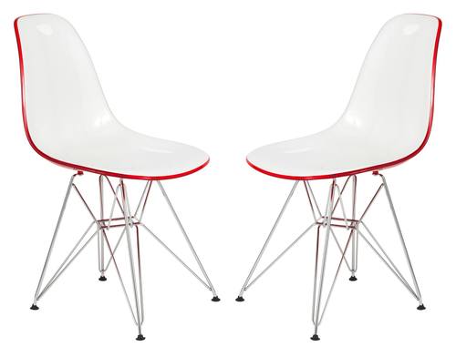 Devon Modern Aluminum Red Chair w/Arms at Futonland