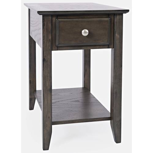 Carlton Grey Chairside Table w/Drawer by Jofran Furniture