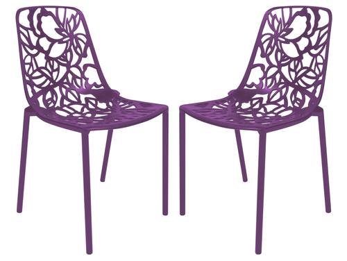 Cornelia Modern Transparent Red Dining Chair at Futonland