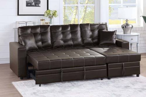 Poundex faux leather sectional store