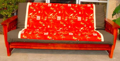 Manila Dark Cherry Futon Frame at Futonland