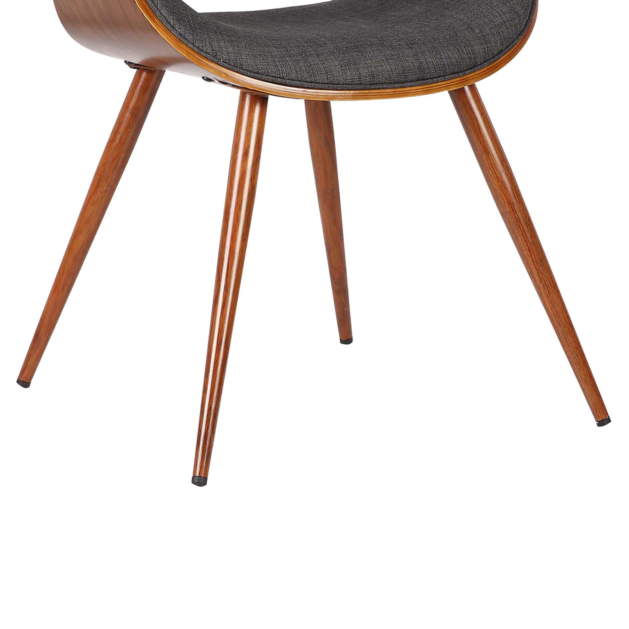 Butterfly Mid-Century Dining Chair in Walnut Finish & Charcoal Fabric ...