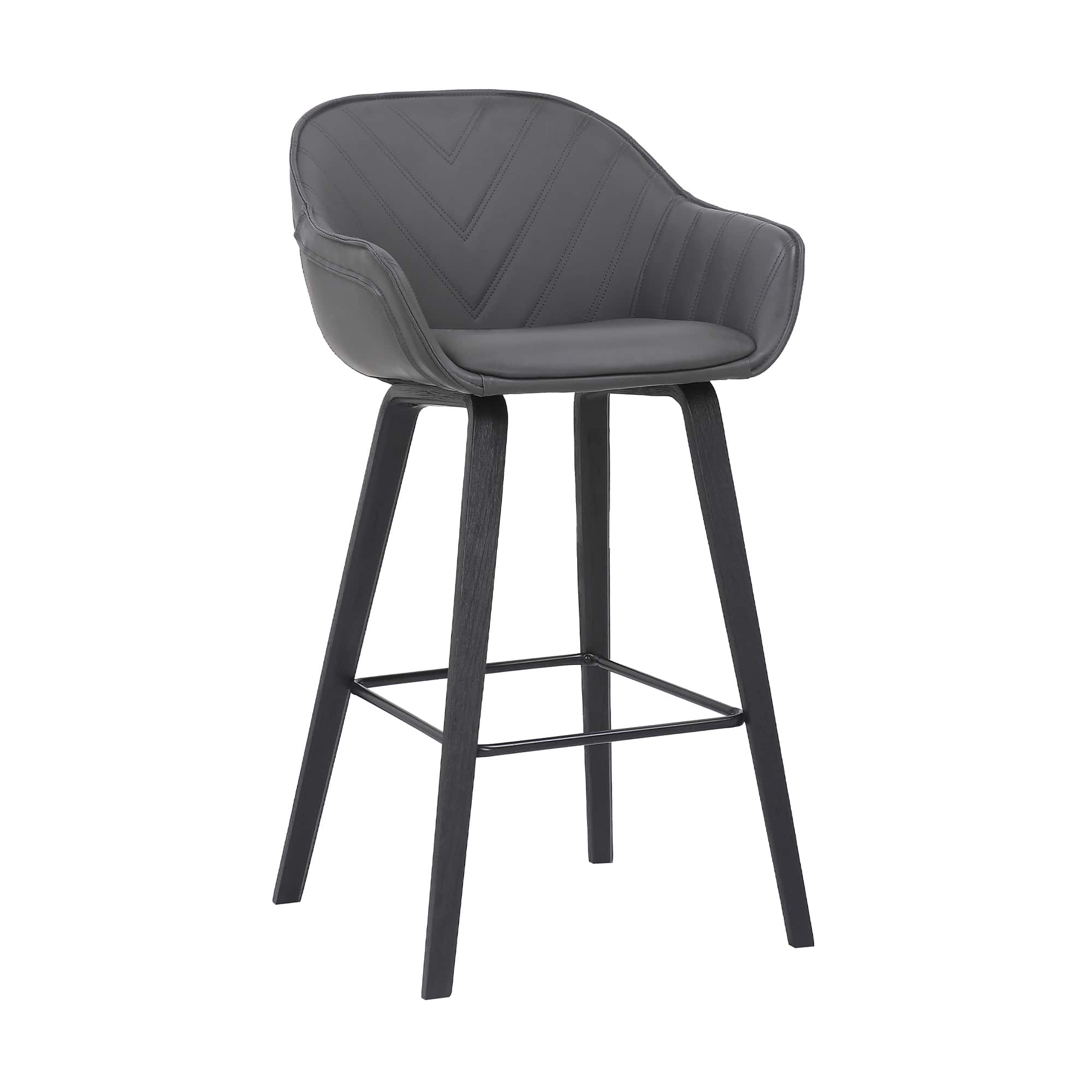 Crimson 30" Faux Leather & Wood Bar & Counter Height Stool at Futonland